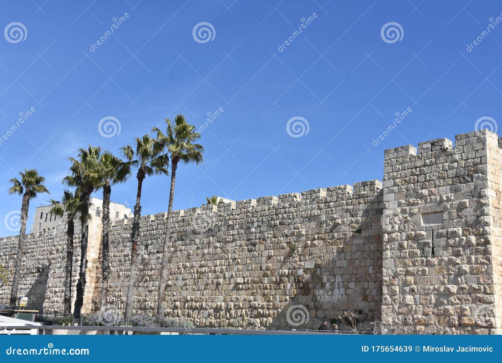 The Walls of Jerusalem Surround the Old City of Jerusalem. Stock Image ...