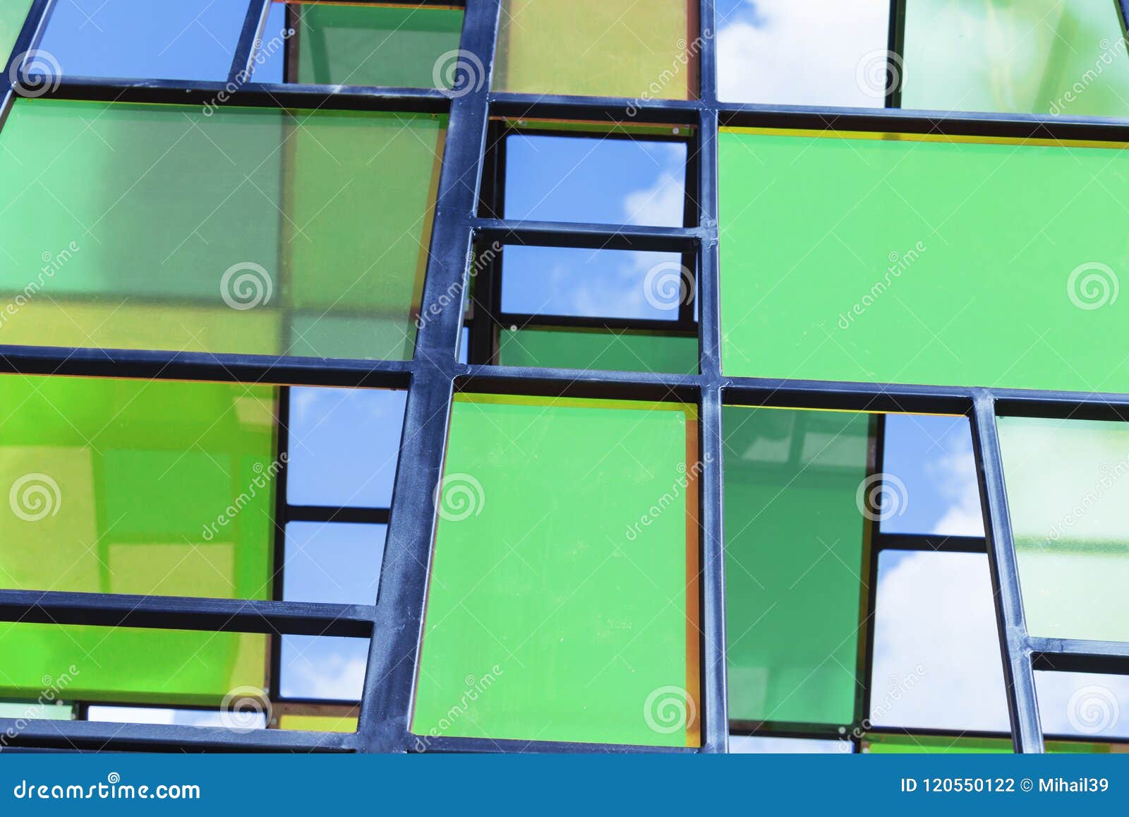 The Walls are Made of Multi-colored Panels, Modern Background. Stock ...