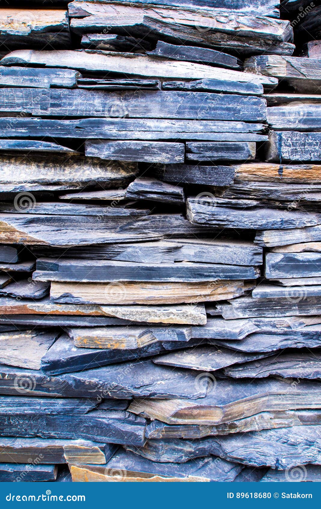 The Walls Made from Overlapping of Sedimentary Stone Stock Photo ...