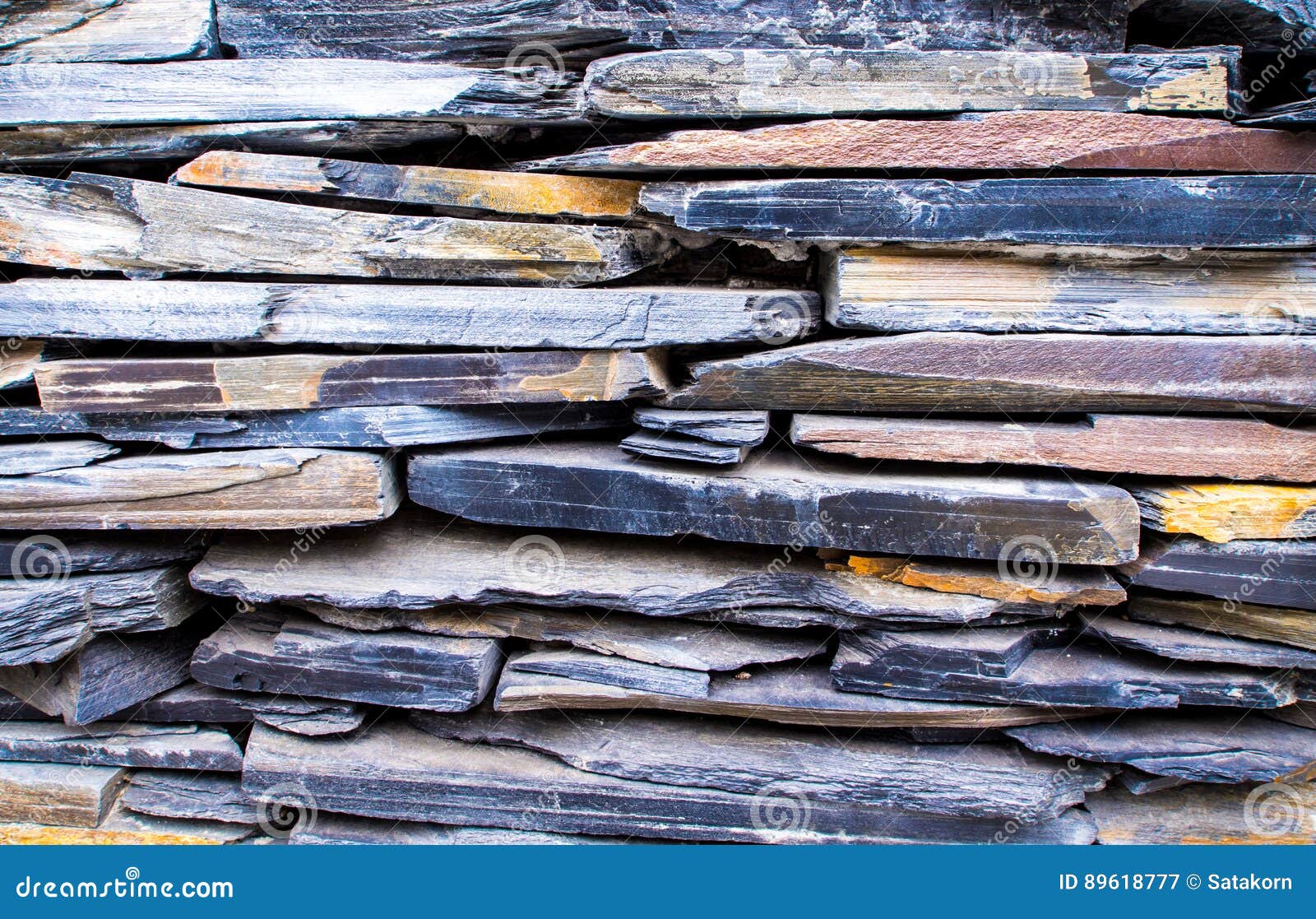 Overlapping Stone Slabs On A Roof. Tiled Shingle Background Royalty ...