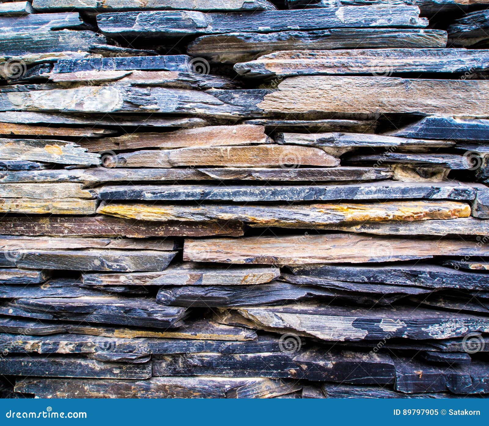 The Walls Made from Overlapping of Sedimentary Stone Stock Image ...