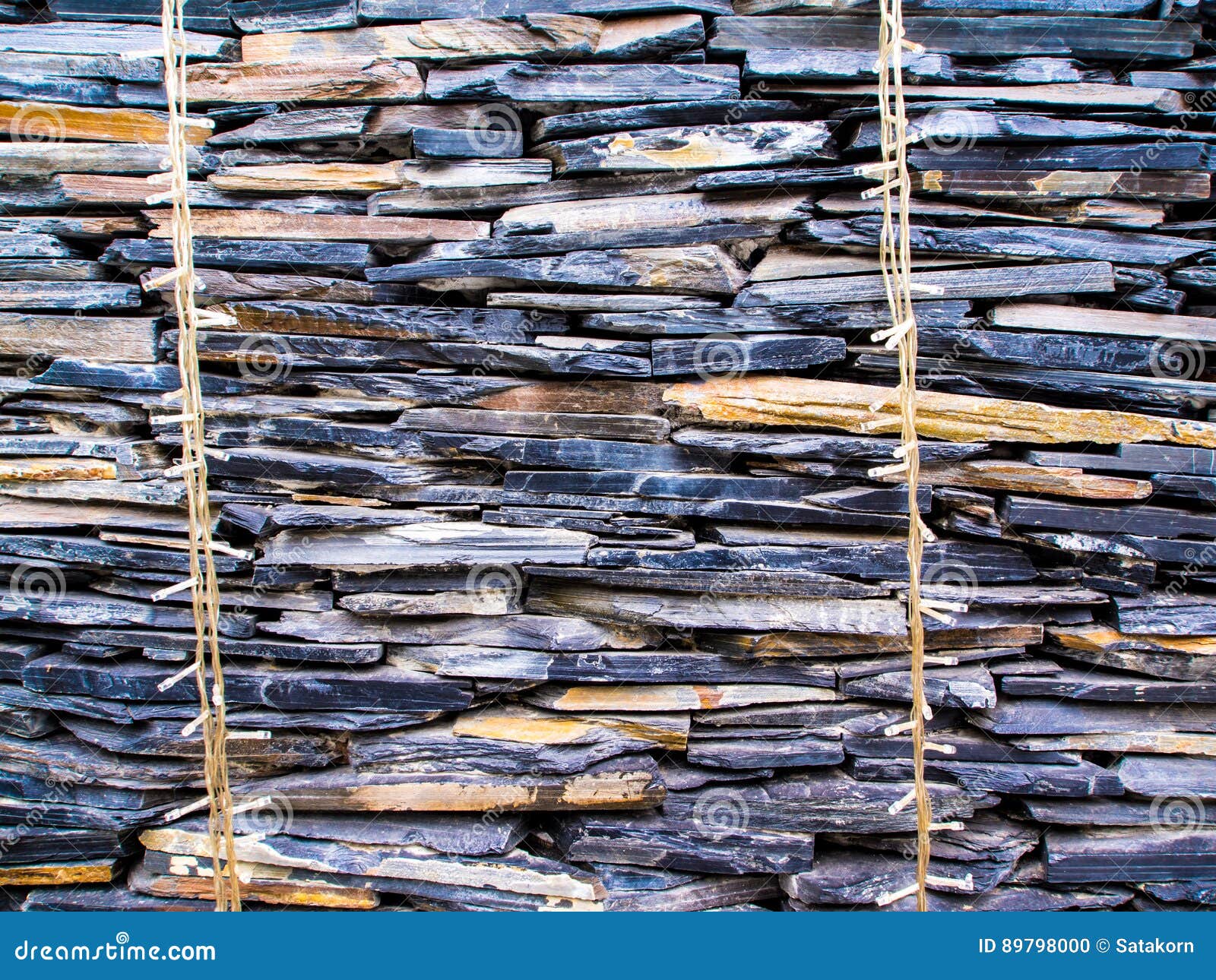 The Walls Made from Overlapping of Sedimentary Stone Stock Photo ...