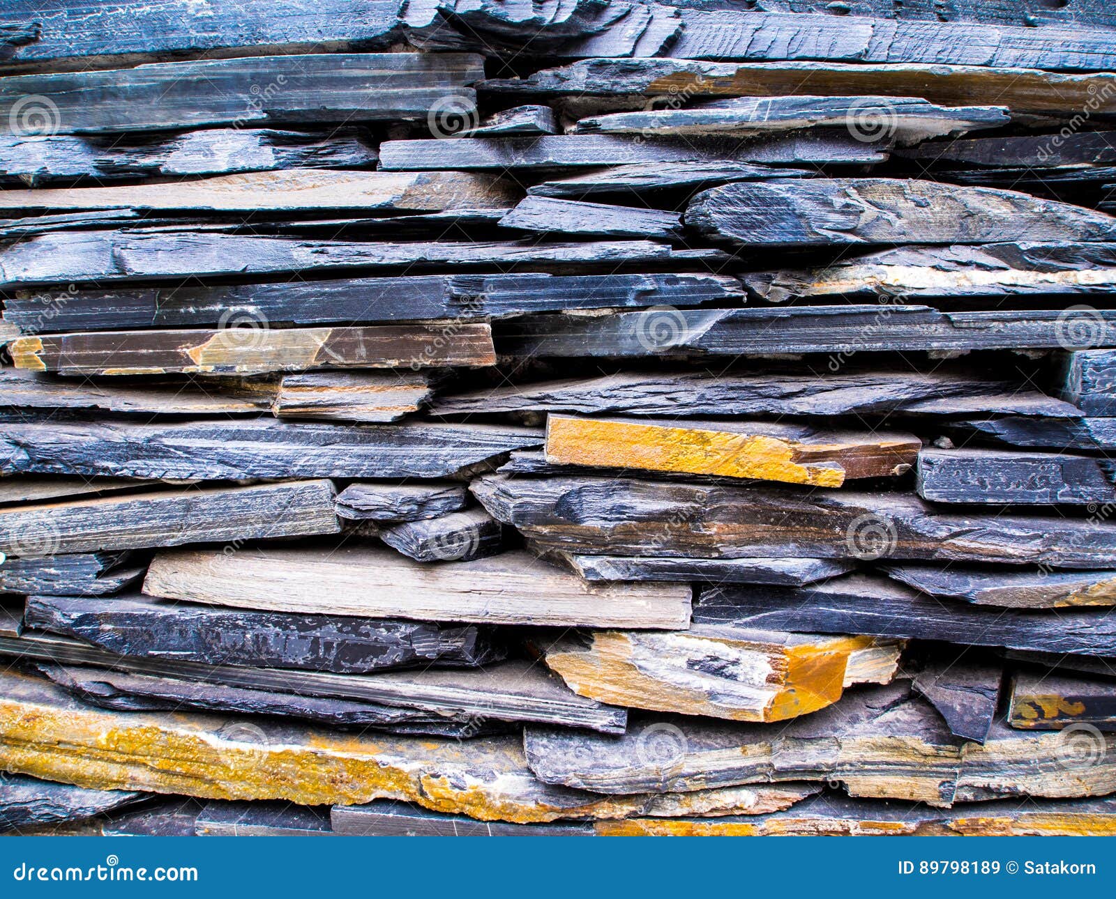 The Walls Made from Overlapping of Sedimentary Stone Stock Image ...