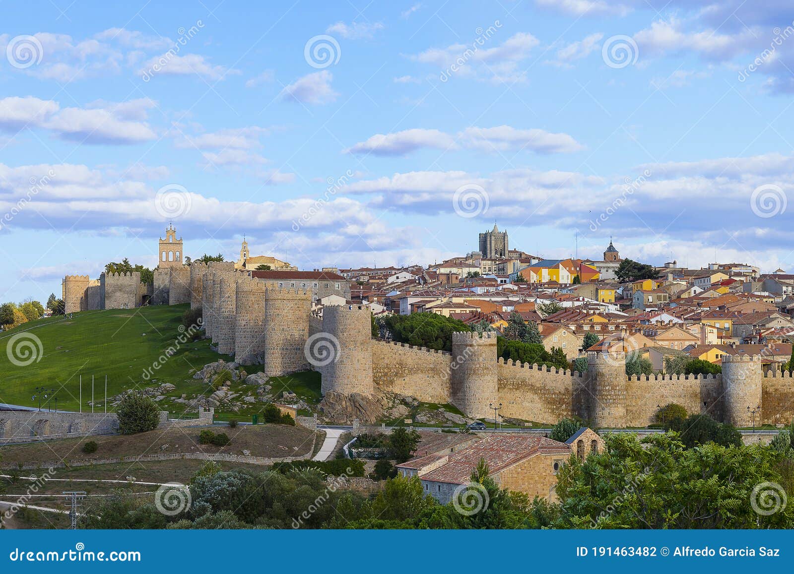 Walls of Medieval City of Avila, Spain Stock Photo - Image of ...