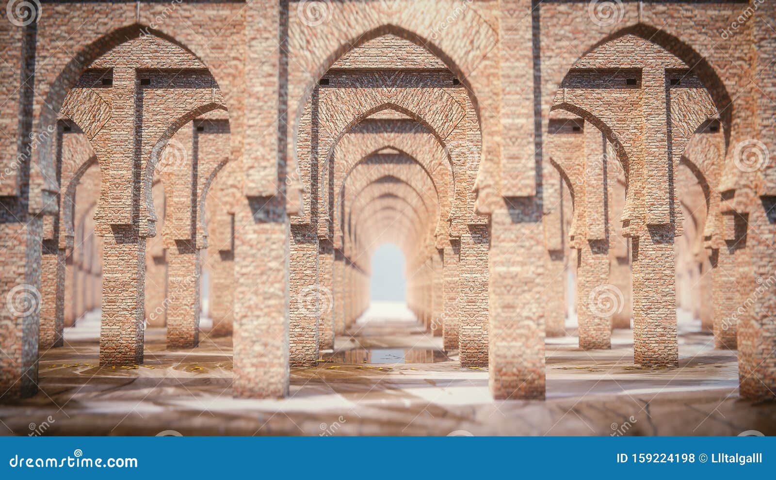 The walls of the mosque stock illustration. Illustration of islam ...