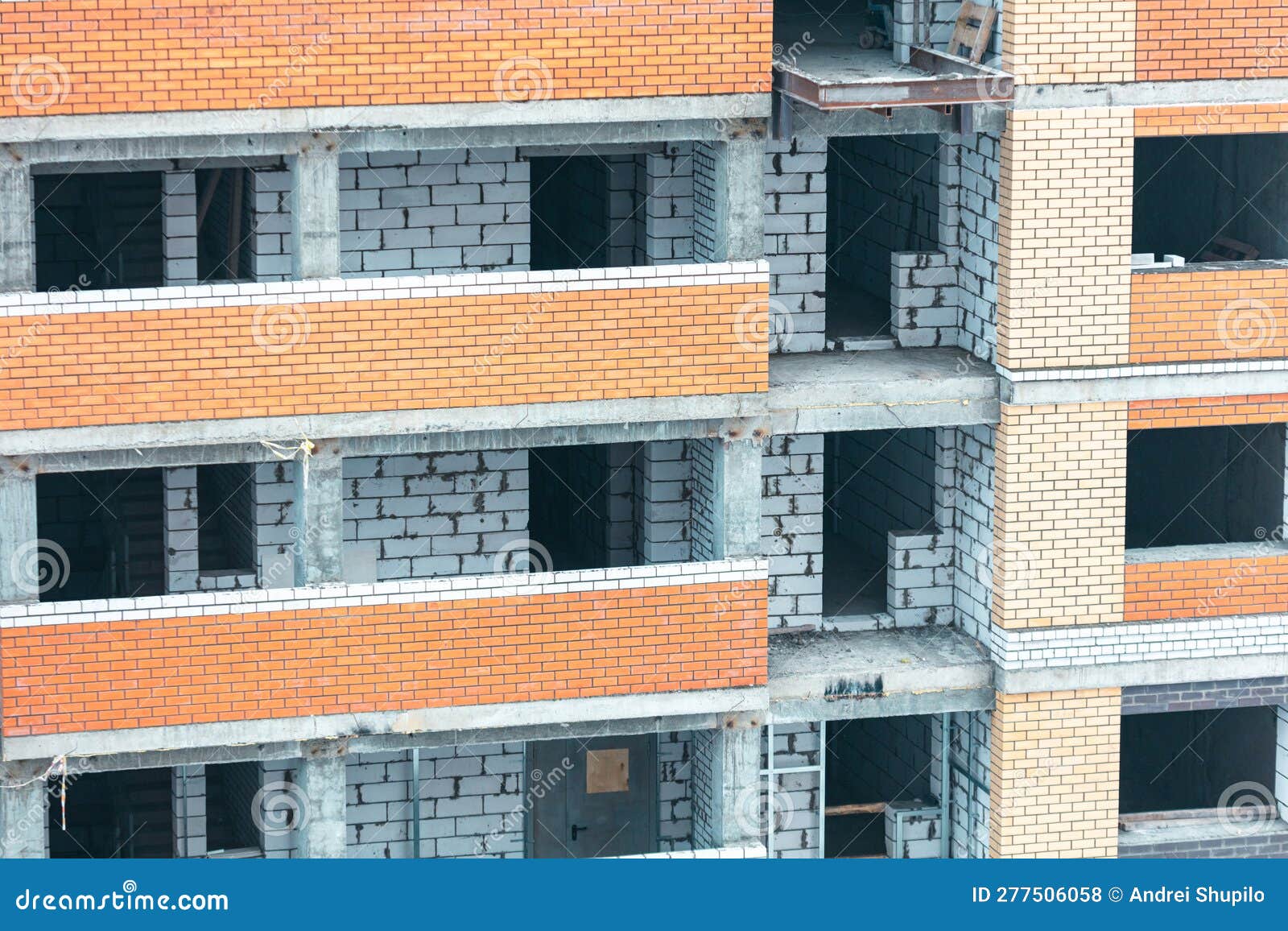 The Walls of a Multi-storey Building Under Construction Stock Photo ...