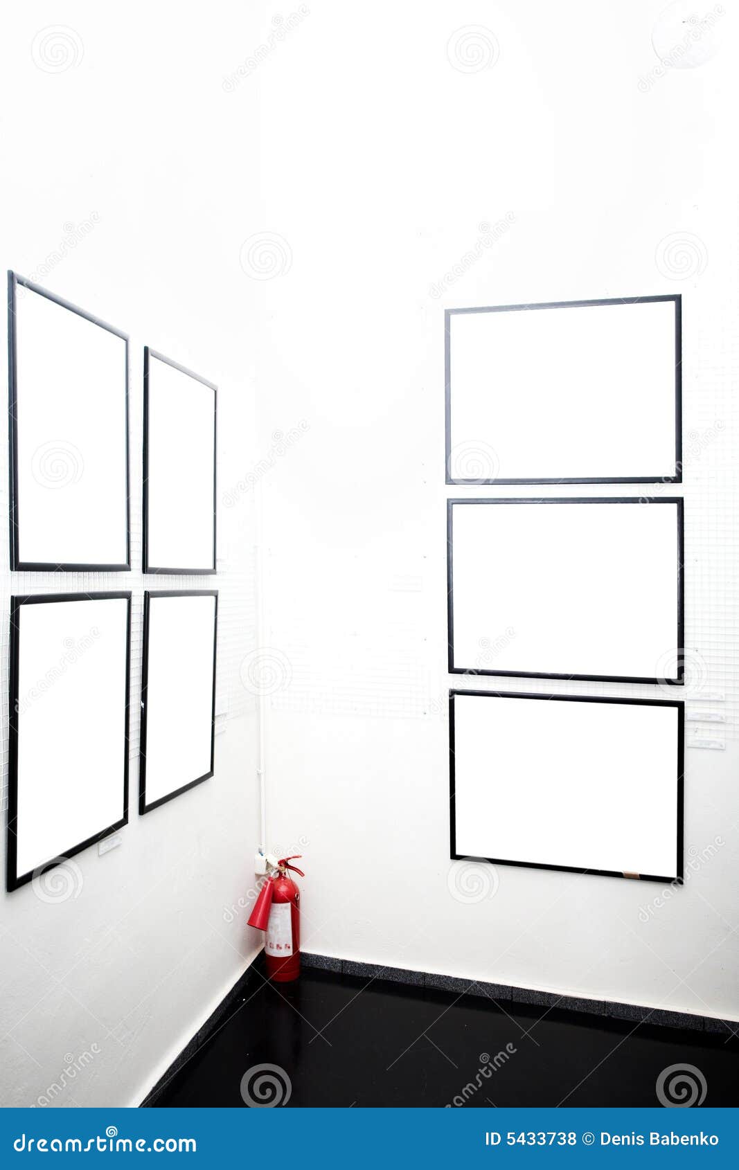Walls in Museum with Frames Stock Photo - Image of collection ...