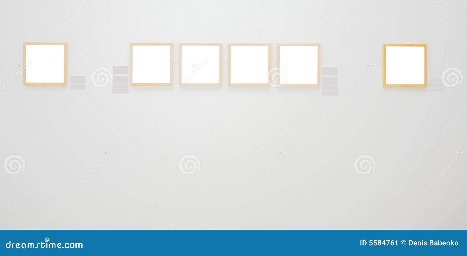 Walls in Museum with Frames Stock Image - Image of attach, collection ...