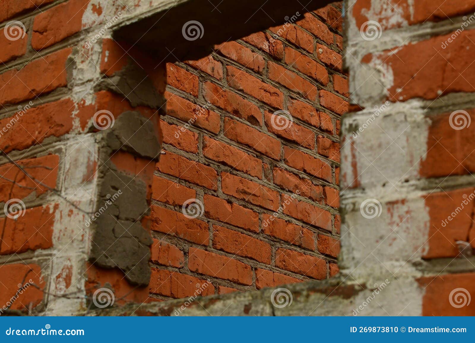 Walls of an Old Firebrick Building Stock Photo - Image of facade ...