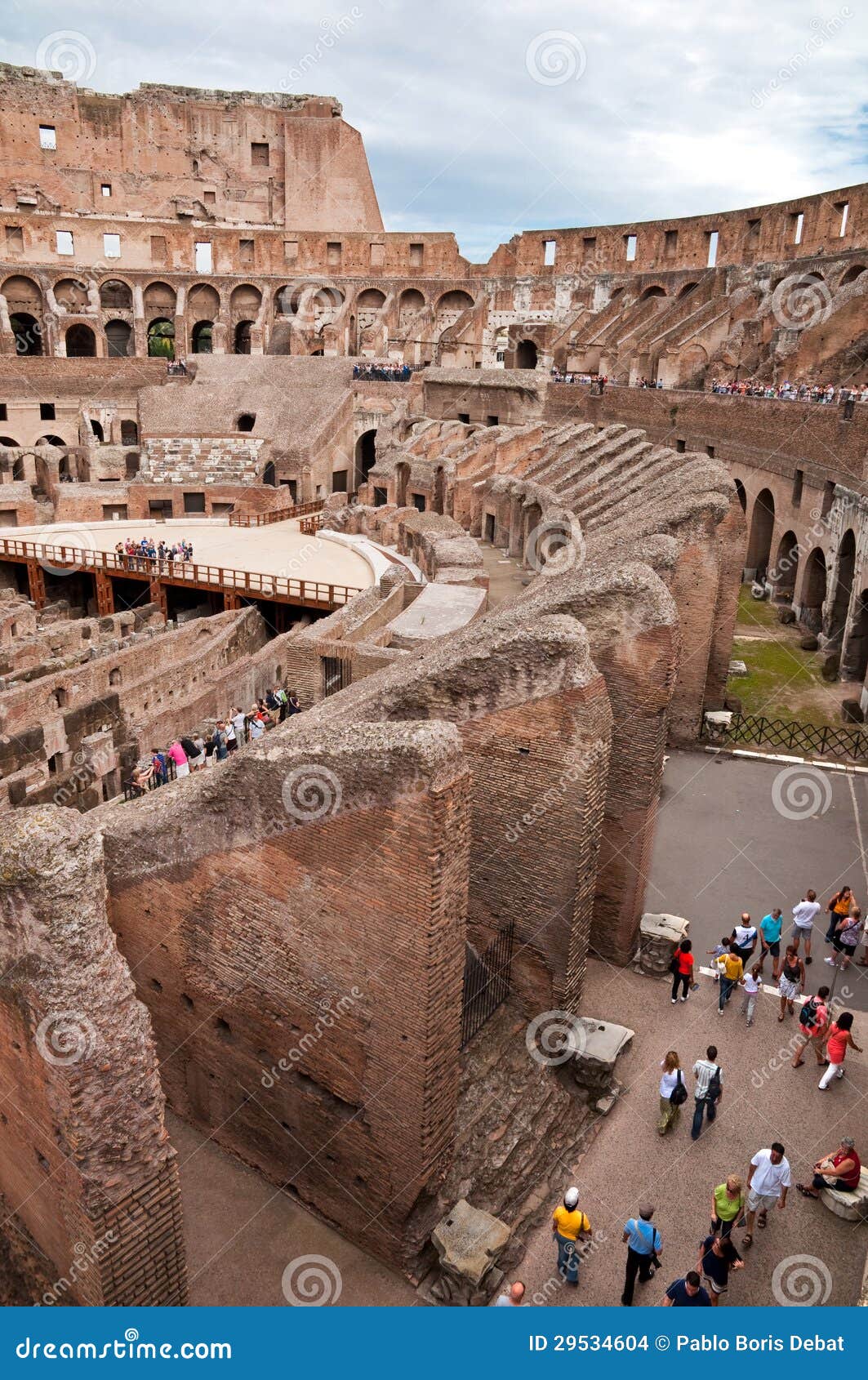 Walls and Passages Inside Colosseum at Rome Editorial Stock Image ...