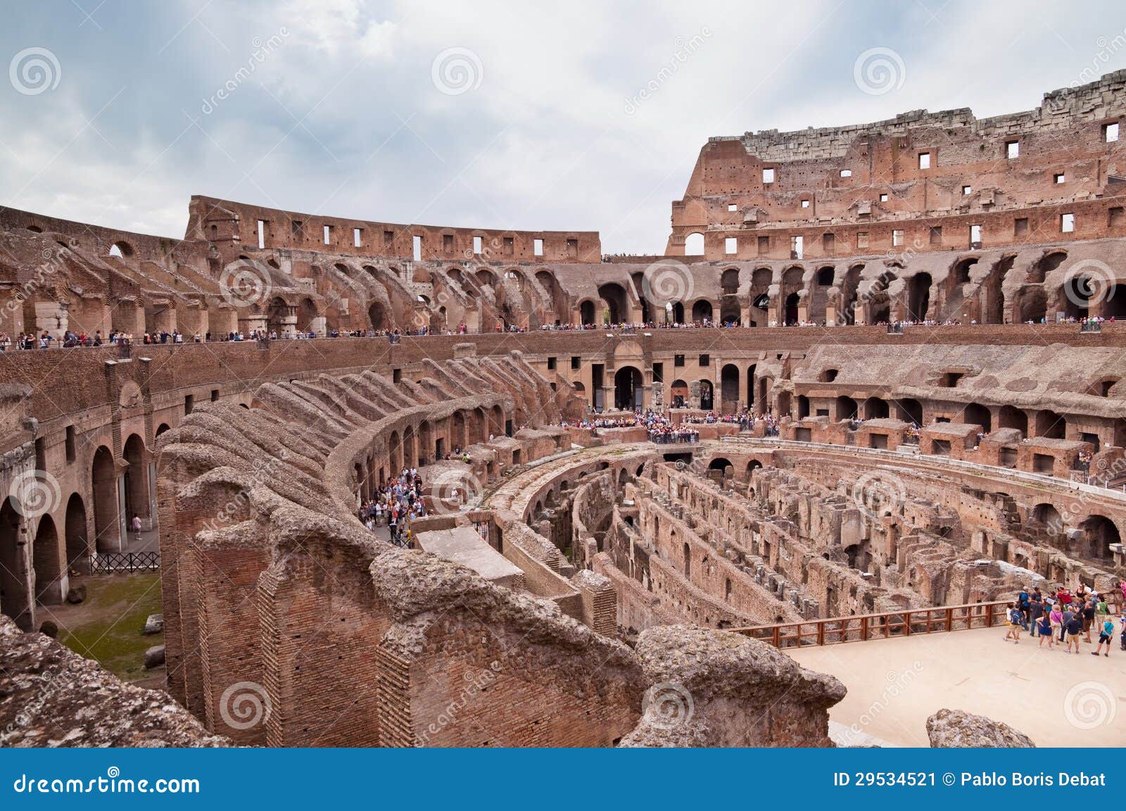 Inside The Colosseum, Also Known As The Flavian Amphitheatre In Rome ...
