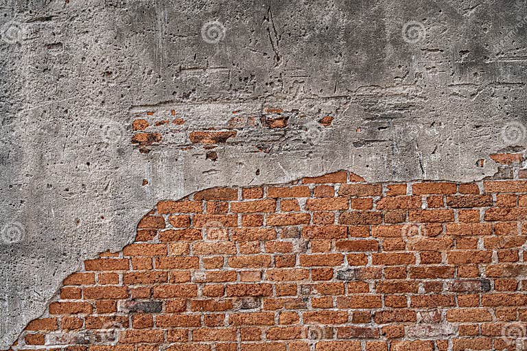 The Walls are Peeling the Red Bricks are Visible Texture Background ...