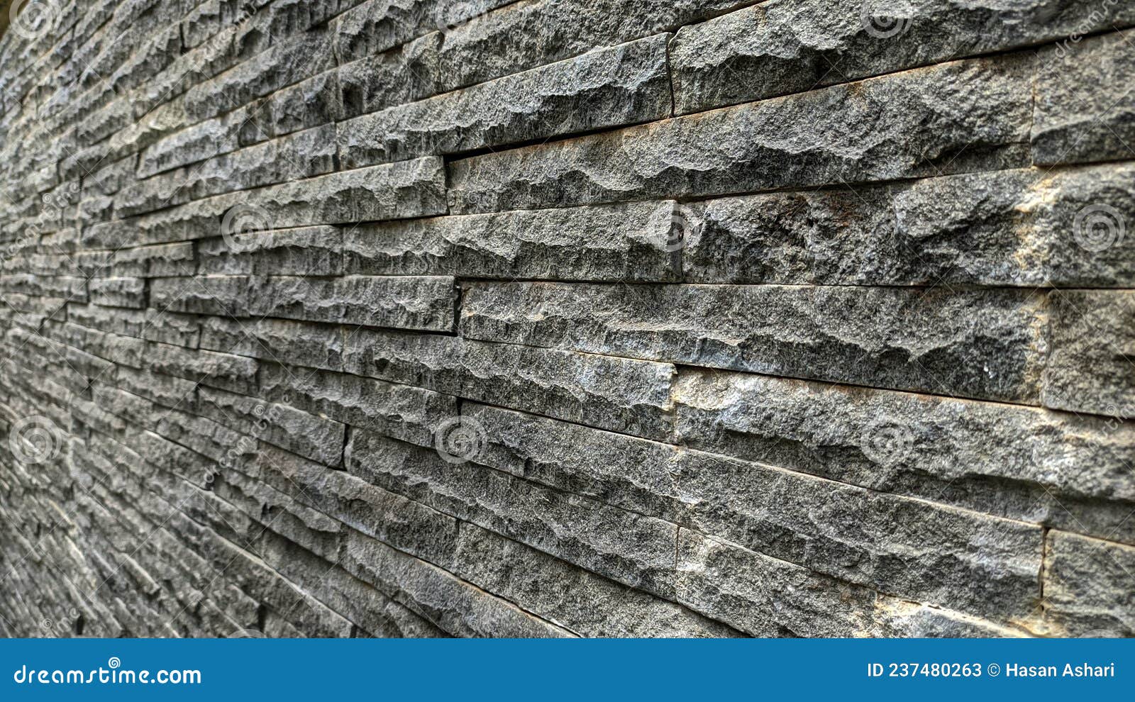 Walls with Rectangular Natural Stone Arrangement in Gray Stock Image ...