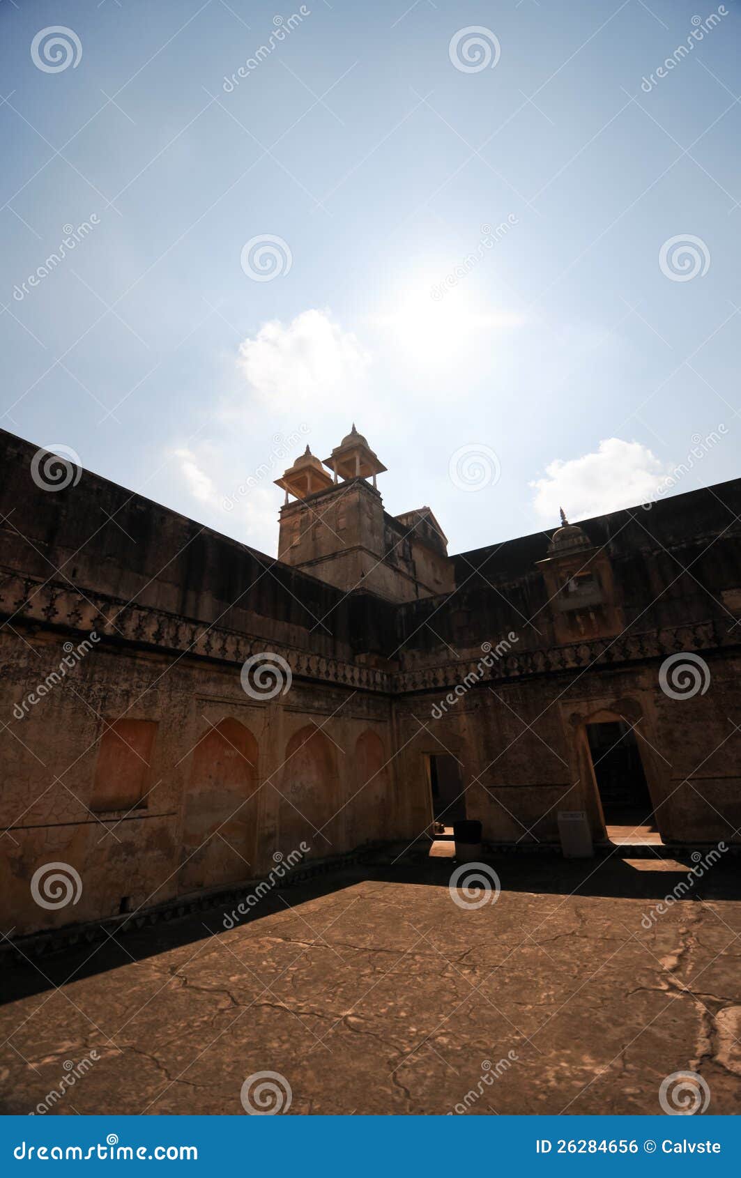 Walls of the Red Fort Jaipur Stock Photo - Image of place, monument ...
