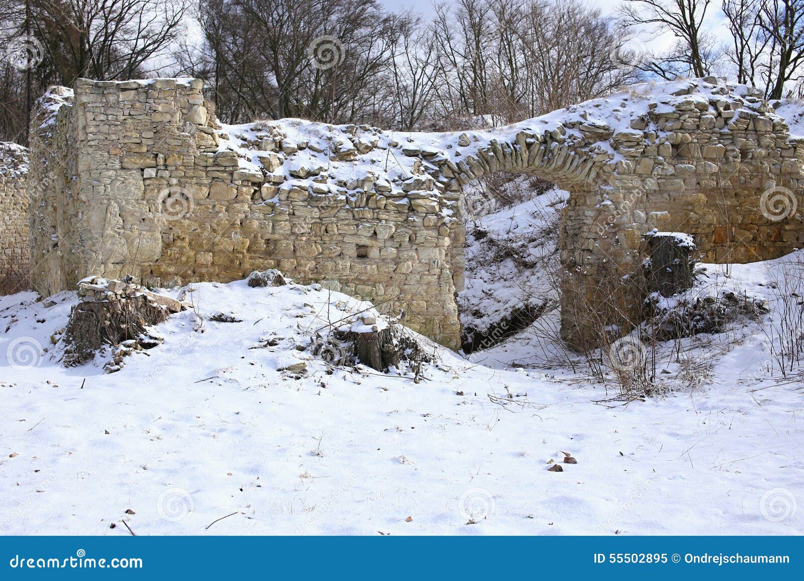 Walls of ruined castle stock image. Image of door, detail - 55502895