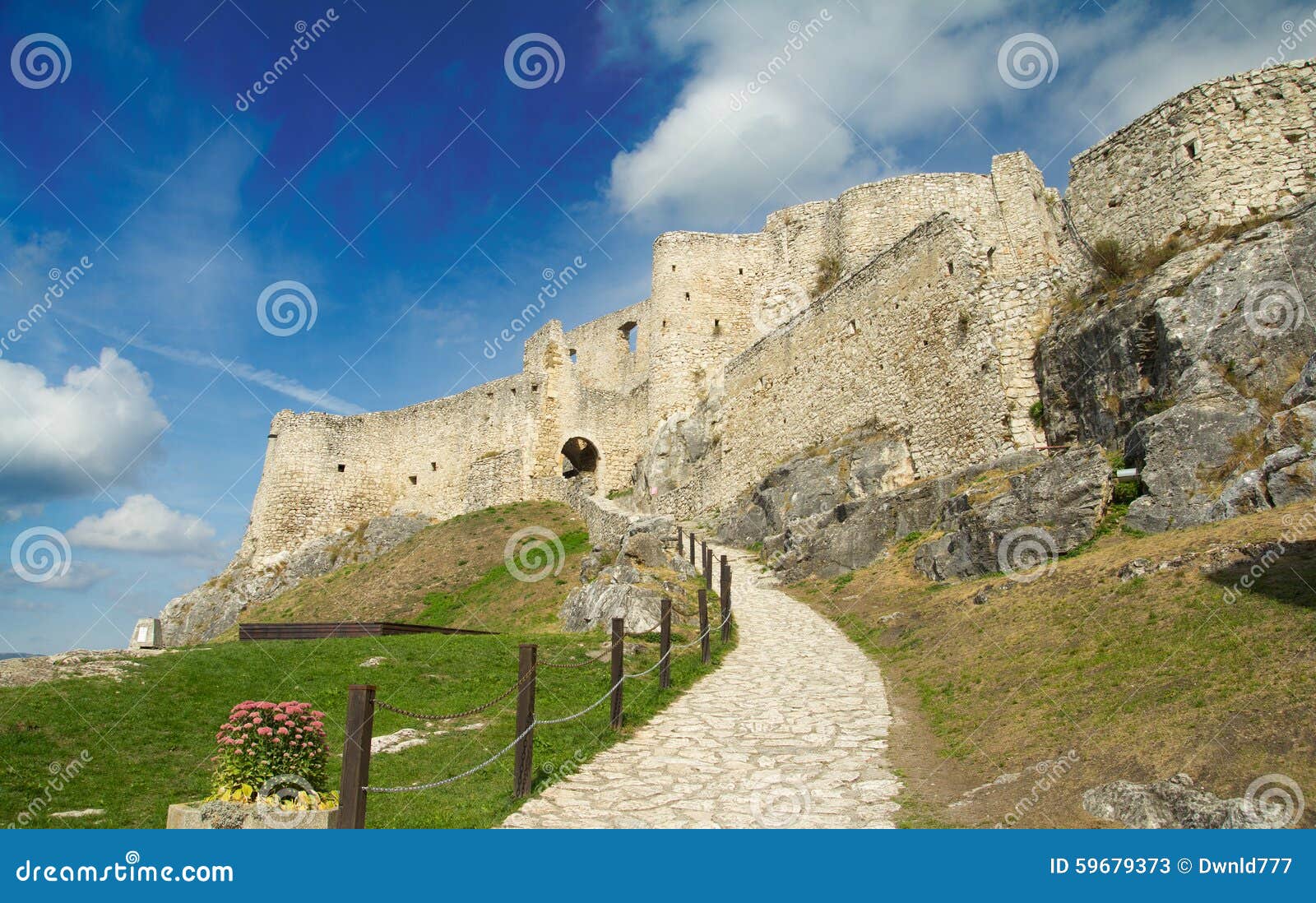 Walls of Ruined Medieval Castle Stock Image - Image of outdoor ...