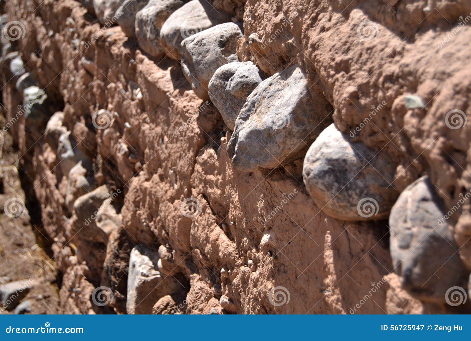 In the walls of stone stock image. Image of clay, embedded - 56725947