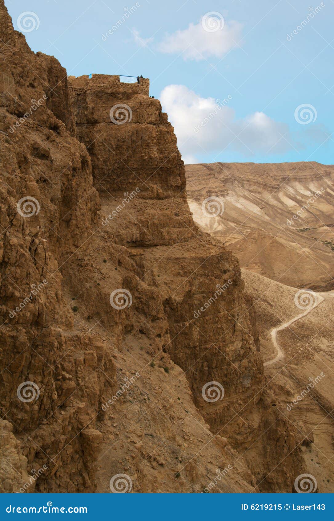 Walls on top of Mt. Masada stock image. Image of archaeology - 6219215