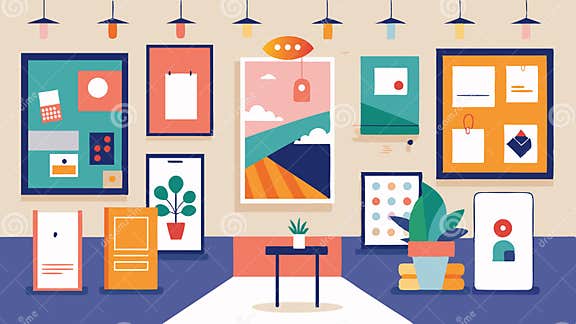 The Walls of the Workshop are Adorned with Posters and Informational ...