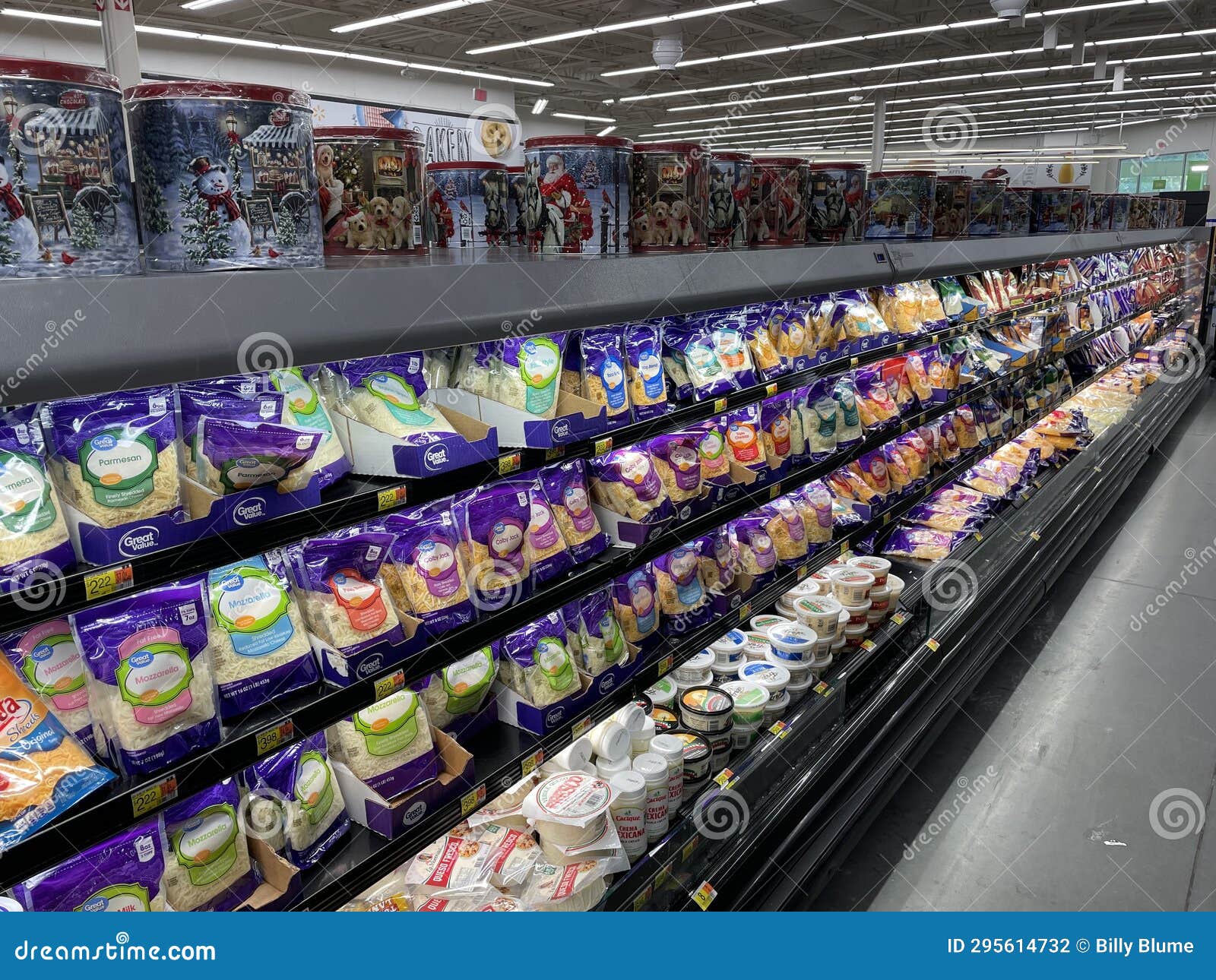 Walmart Grocery Store Bag Cheese Case Side View Editorial Photography ...