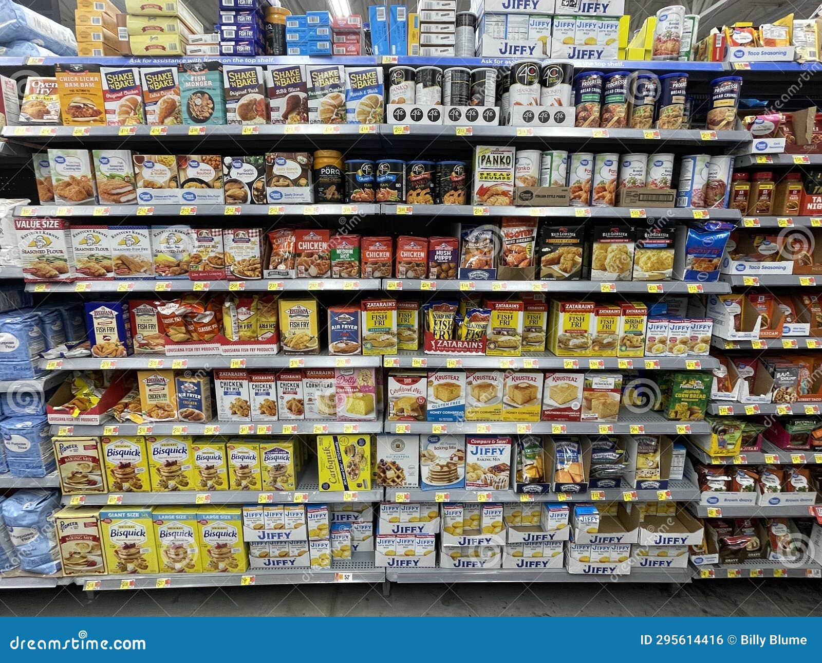 Walmart Grocery Store Breading Baking Section and Prices Editorial ...