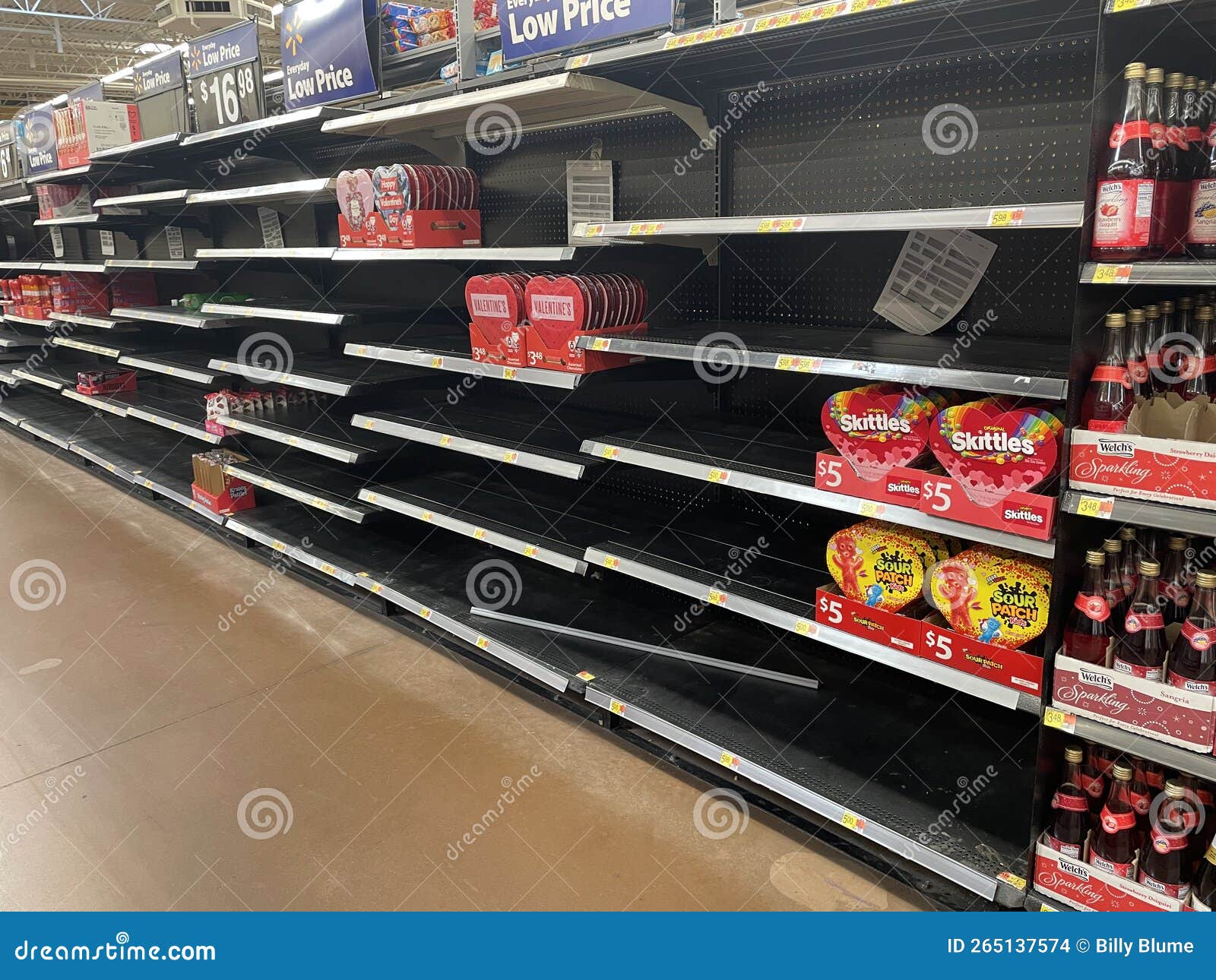 Walmart Grocery Store Interior Empty Shelves after Holidays Editorial ... Walmart Grocery Store Interior Empty Shelves after Holidays Editorial ...