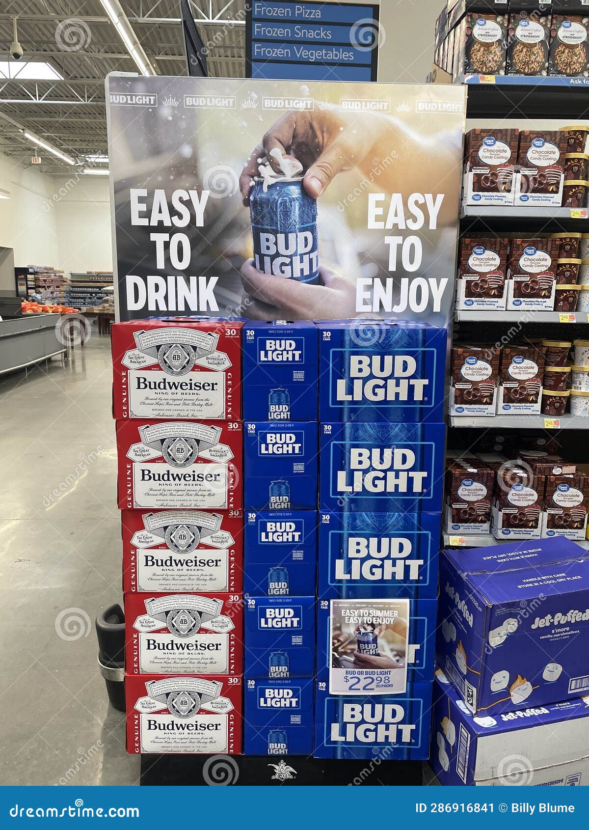 Walmart Interior Bud Light Display Editorial Photo - Image of display ...