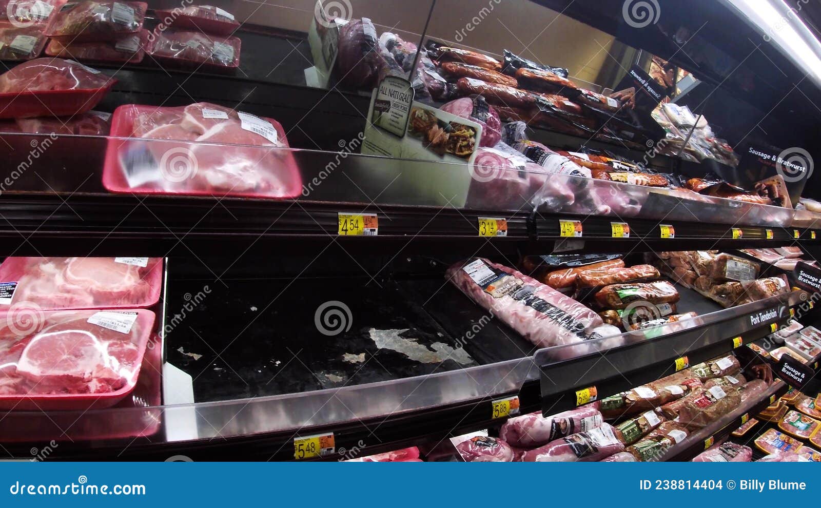 Walmart Retail Interior Meat in a Cold Case Editorial Stock Image ...