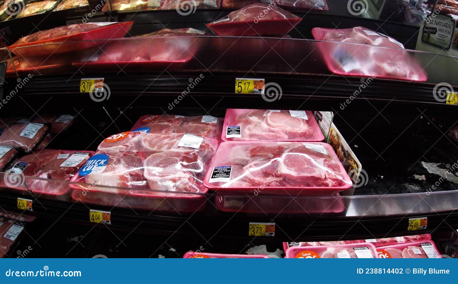 Walmart Retail Interior Meat Packages Editorial Photography - Image of ...
