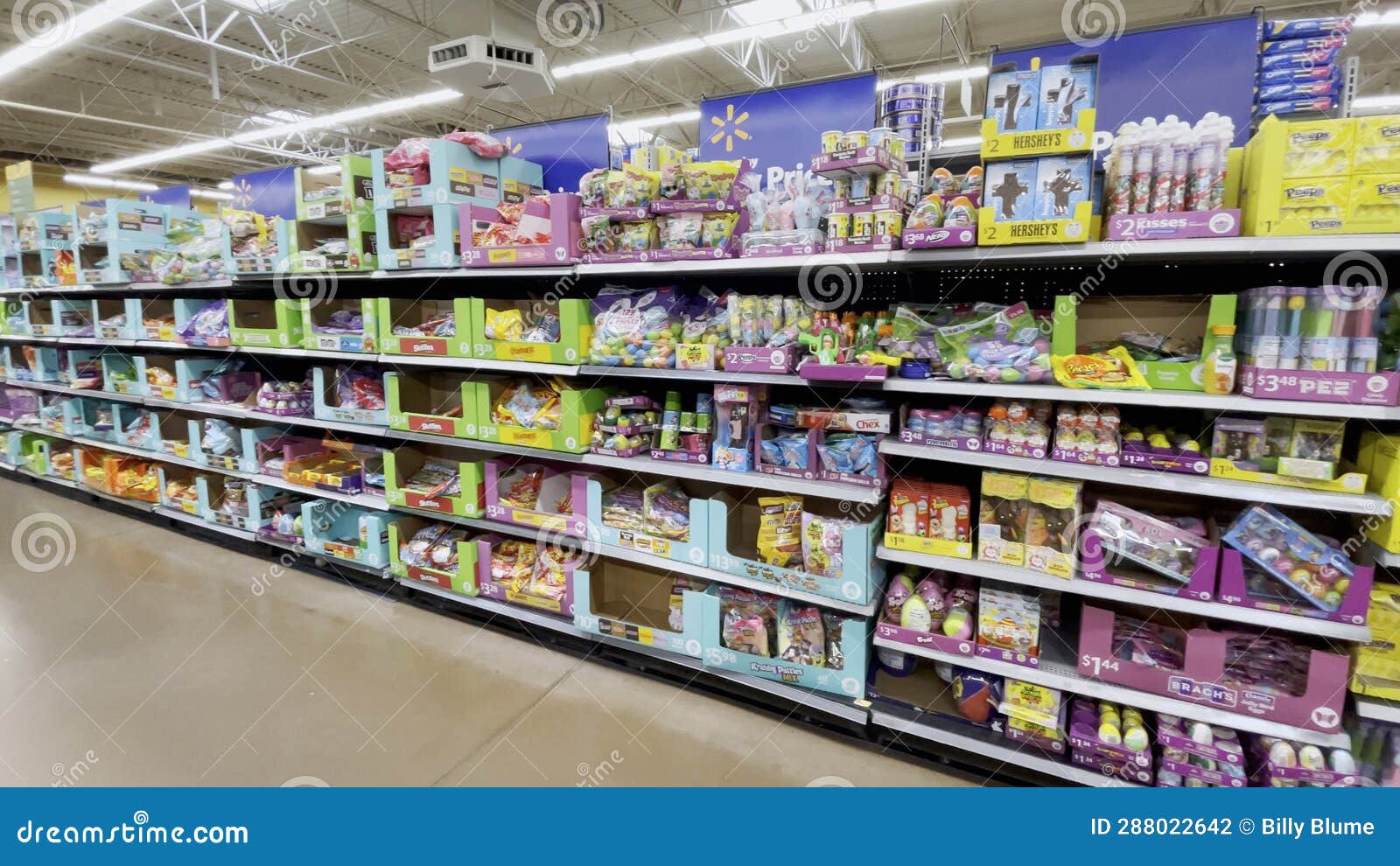 Walmart Retail Store Interior Easter Candy Wall of Value Editorial ...