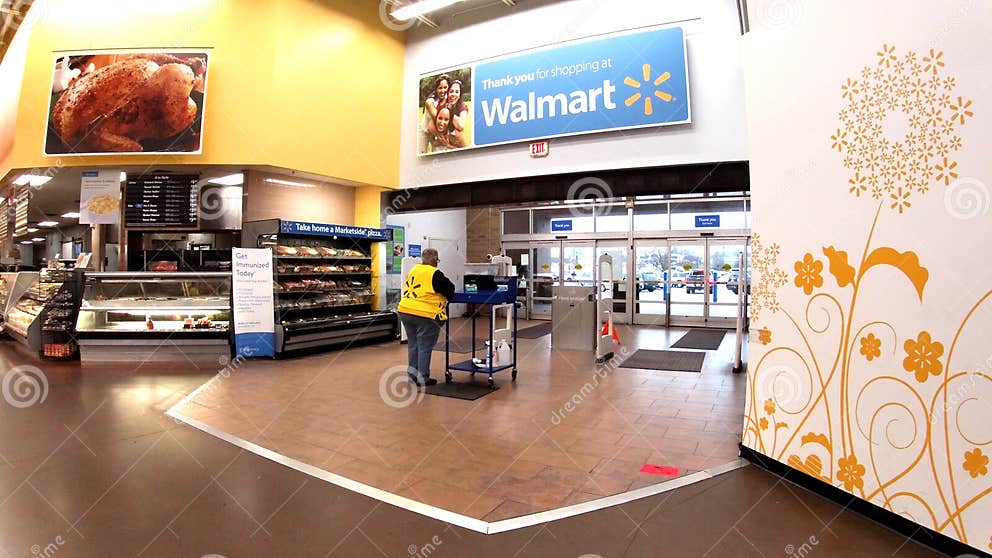 Walmart Super Center Door Greeter Editorial Photography - Image of ...