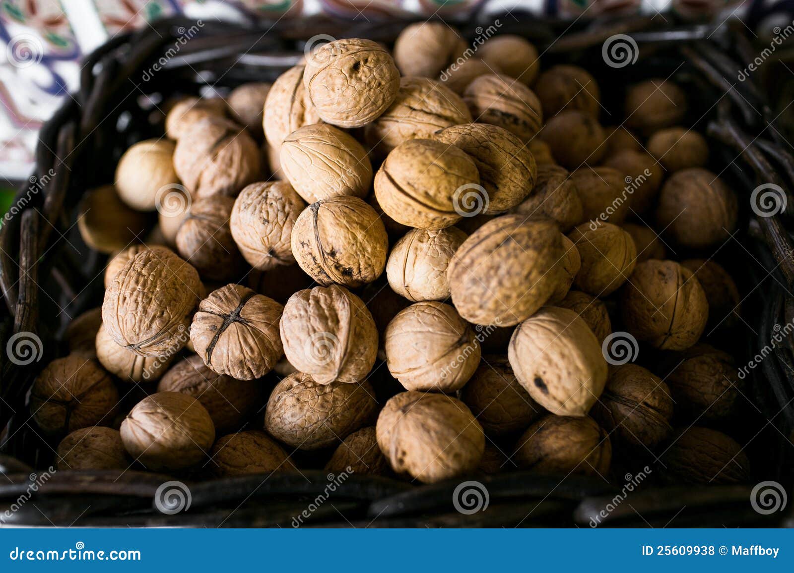 Walnut in basket stock photo. Image of walnut, food, shot - 25609938