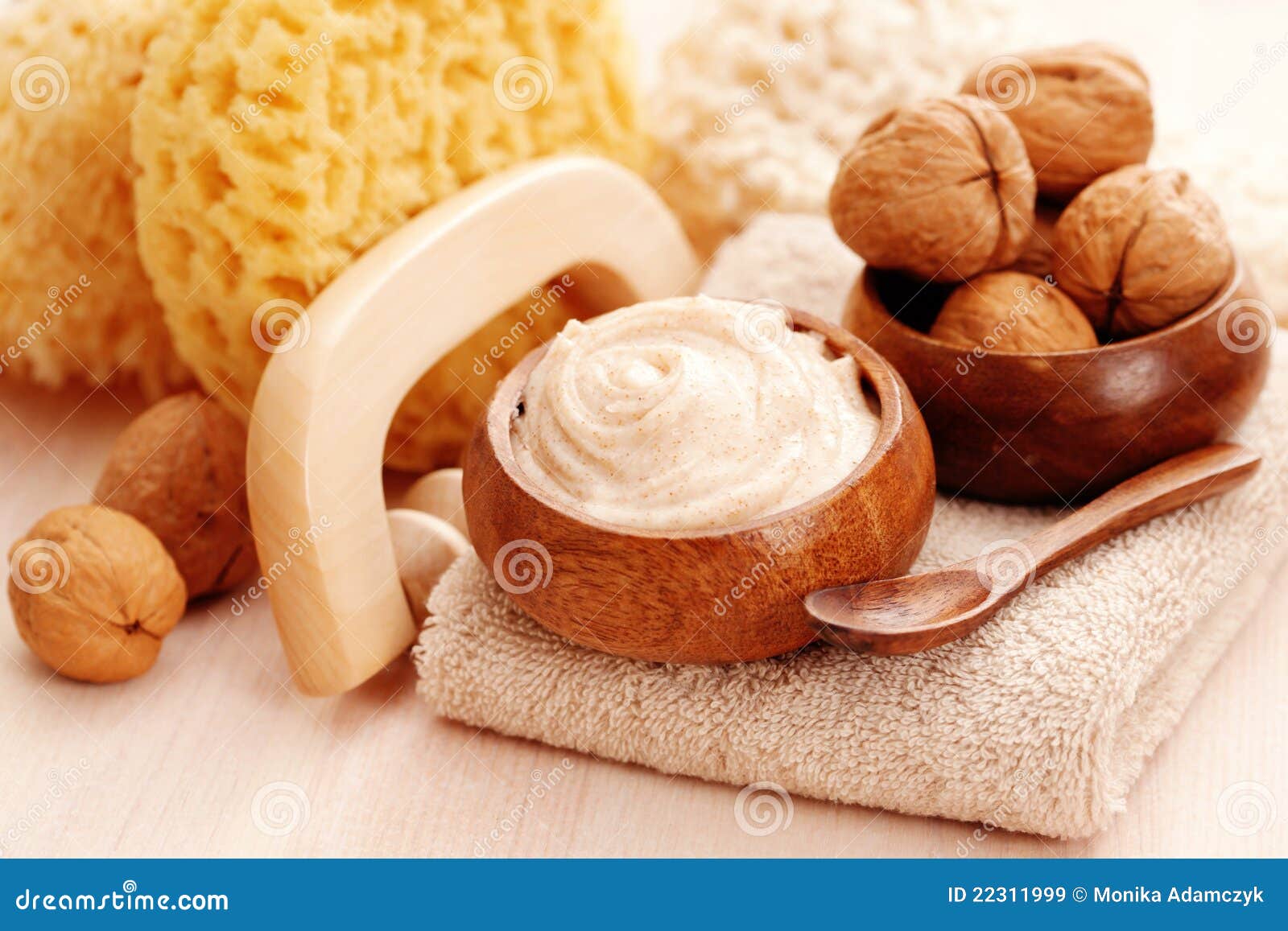 Walnut body scrub stock image. Image of health, skin - 22311999