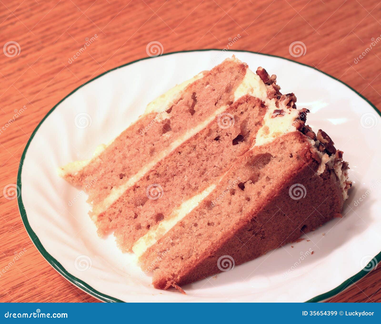 Walnut Cake Slices stock image. Image of sweet, snack - 35654399