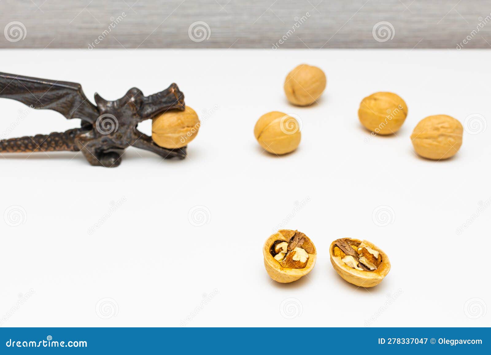 Walnut Cracker Photographed Against a White Background. Stock Image ...