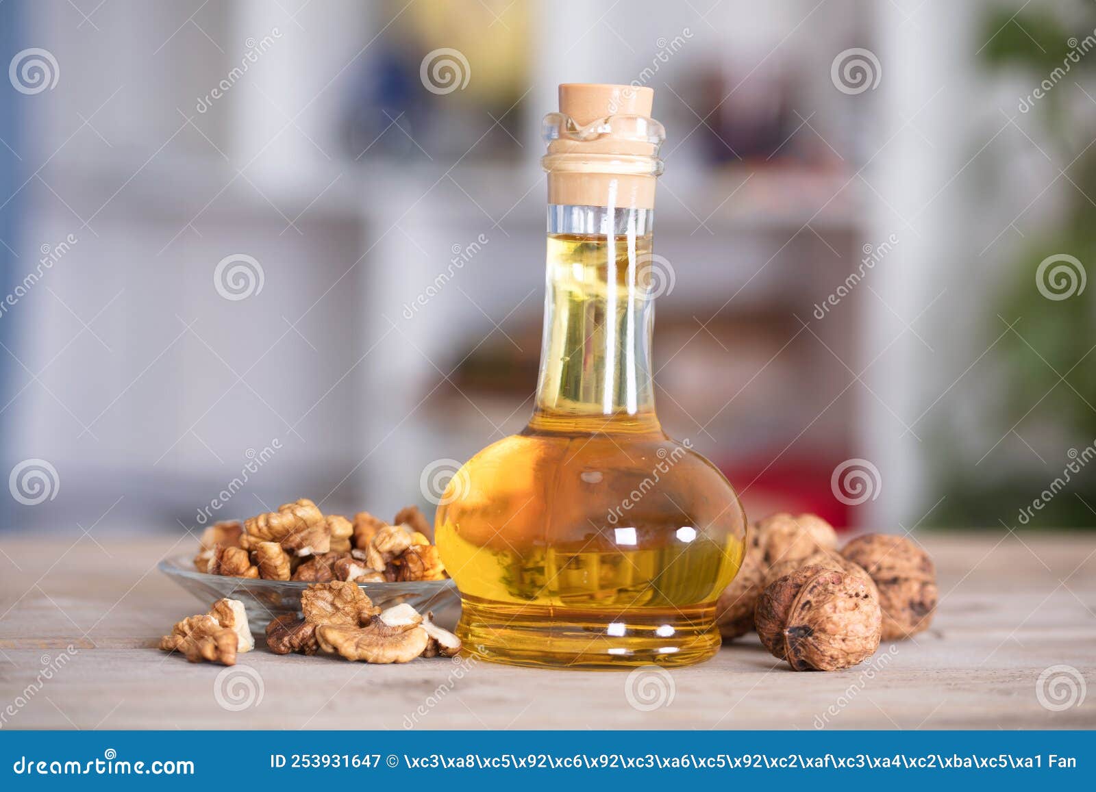 Walnut Essence Walnut Oil on Table Stock Image - Image of pulp, walnuts ...