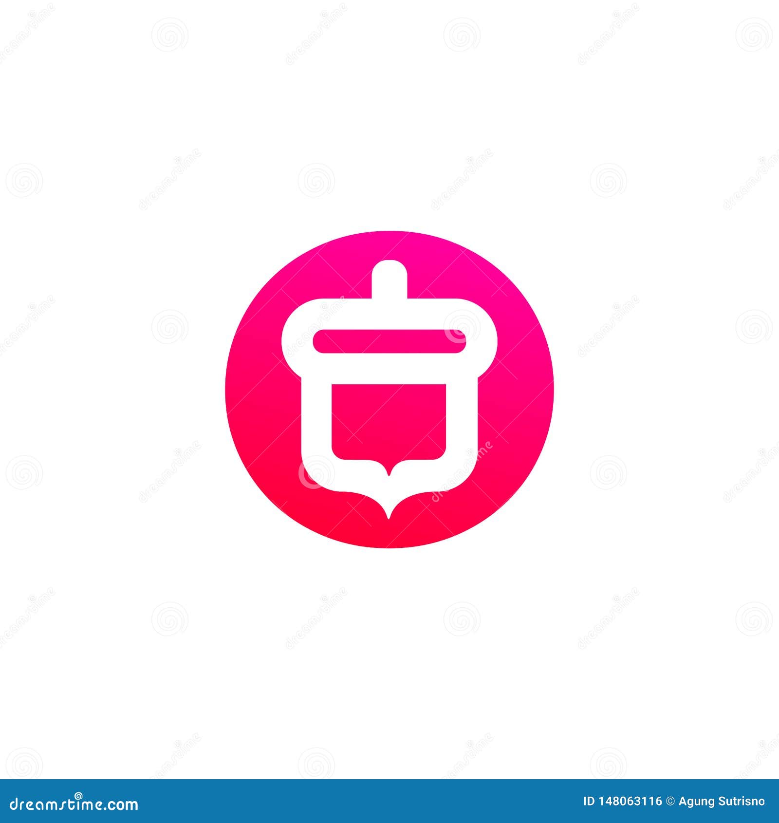 Walnut Gradient Mobile App Logo - Vector Stock Illustration ...