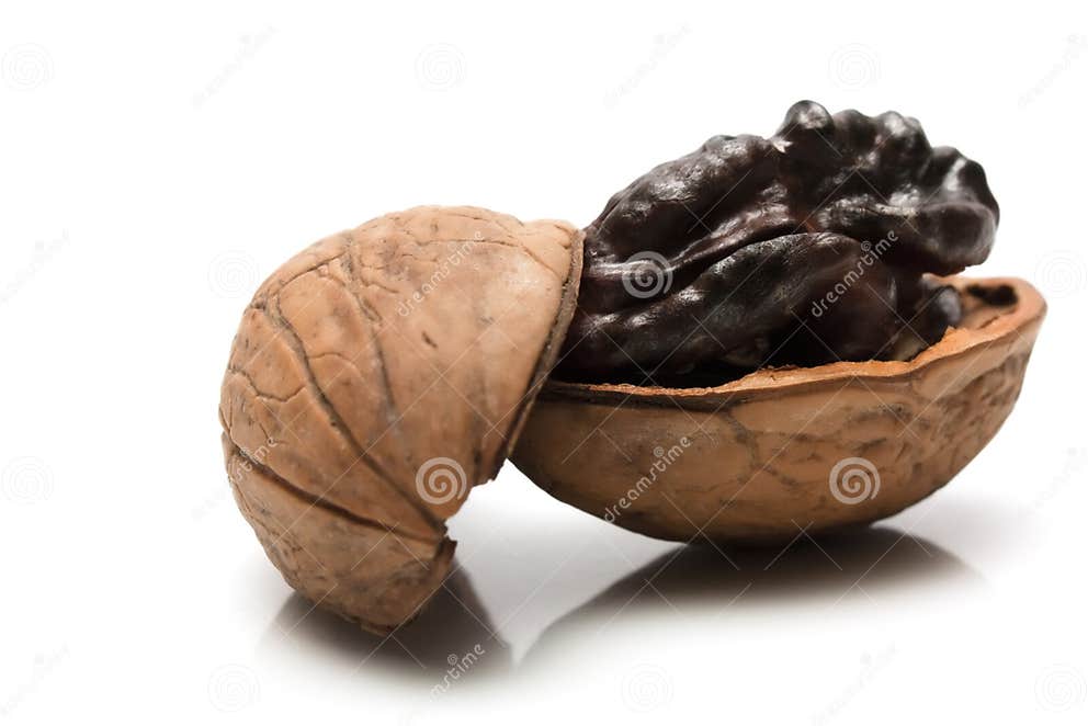 Walnut half shell stock photo. Image of snack, smash - 18626204