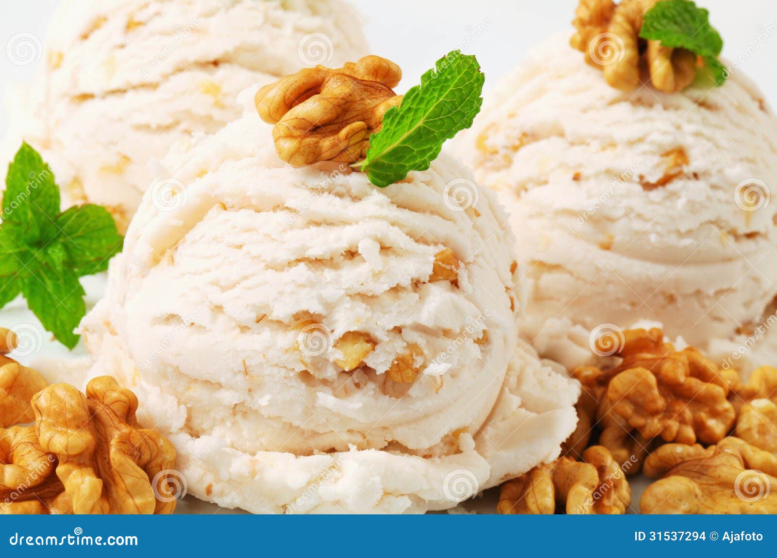 Walnut ice cream stock photo. Image of dairy, cream, treat - 31537294