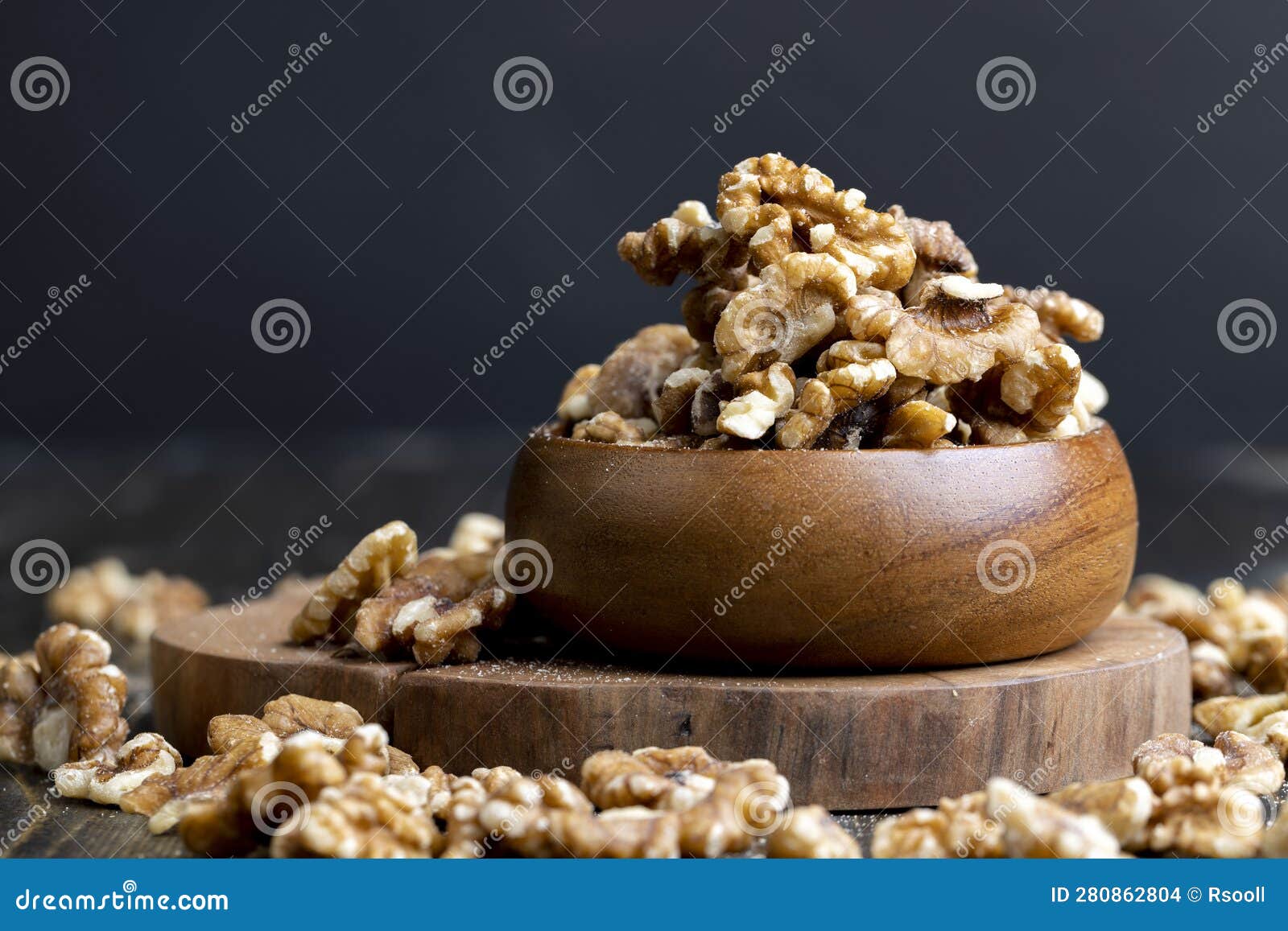Walnut Kernel on the Kitchen Table during Cooking Stock Photo - Image ...