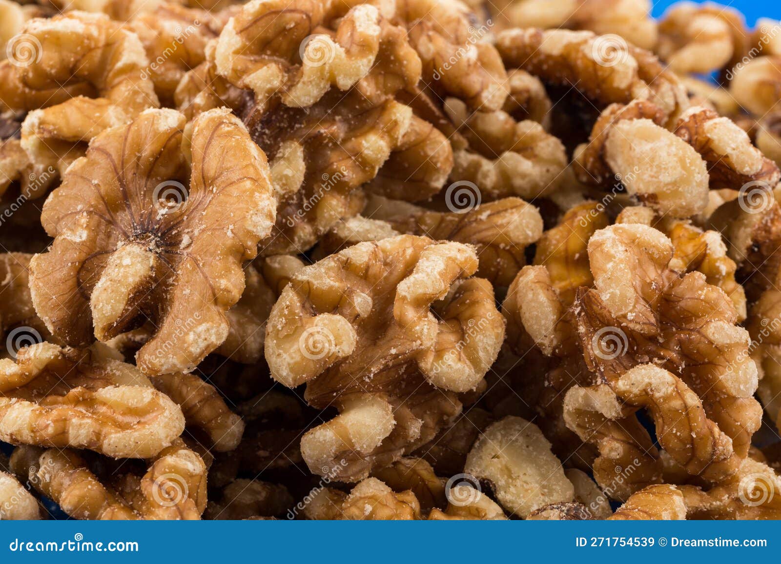 Walnut nut closeup stock image. Image of snack, white - 271754539