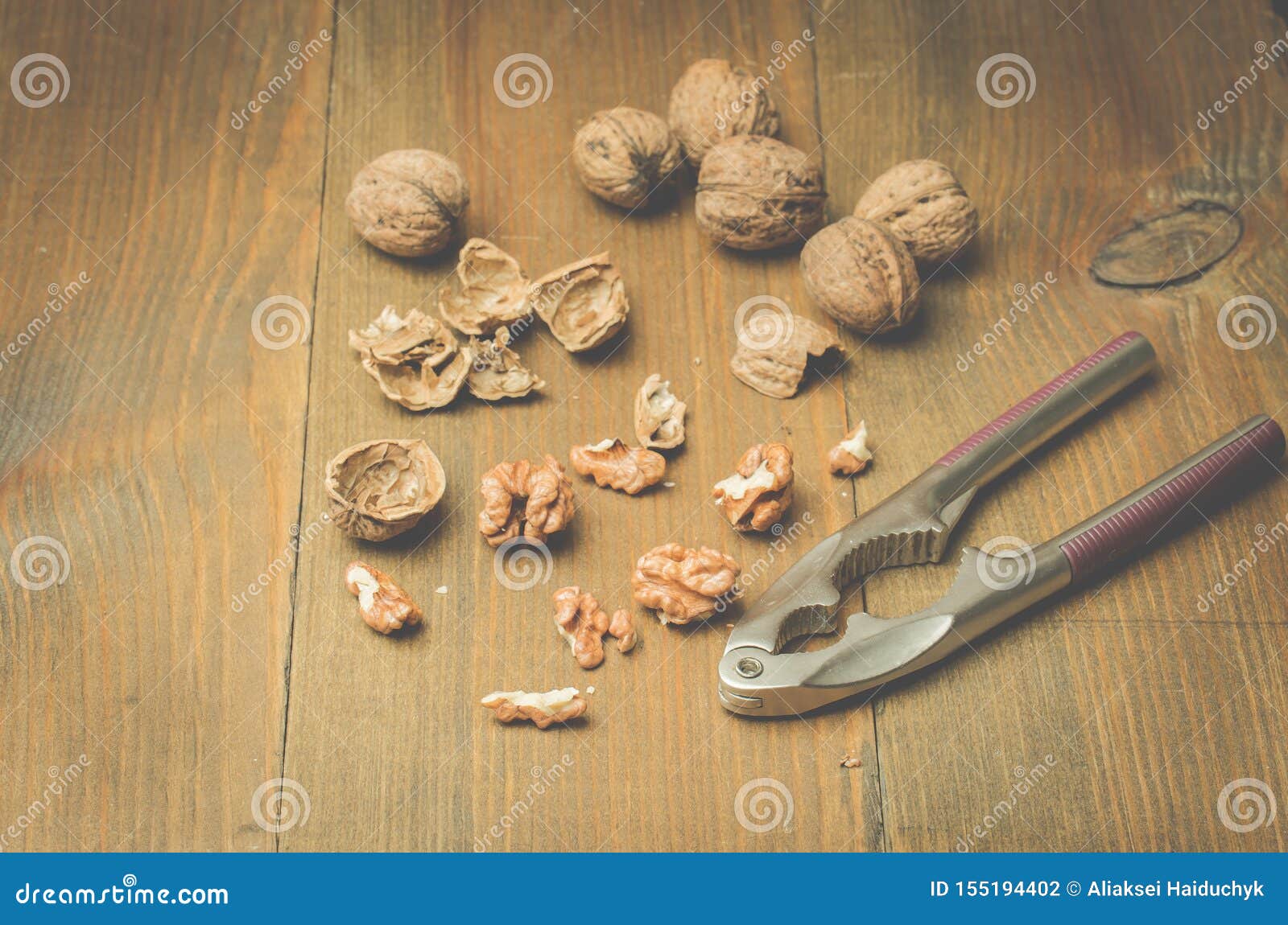 The Walnut Split In Half. Walnut On A White Background, You Can See The ...