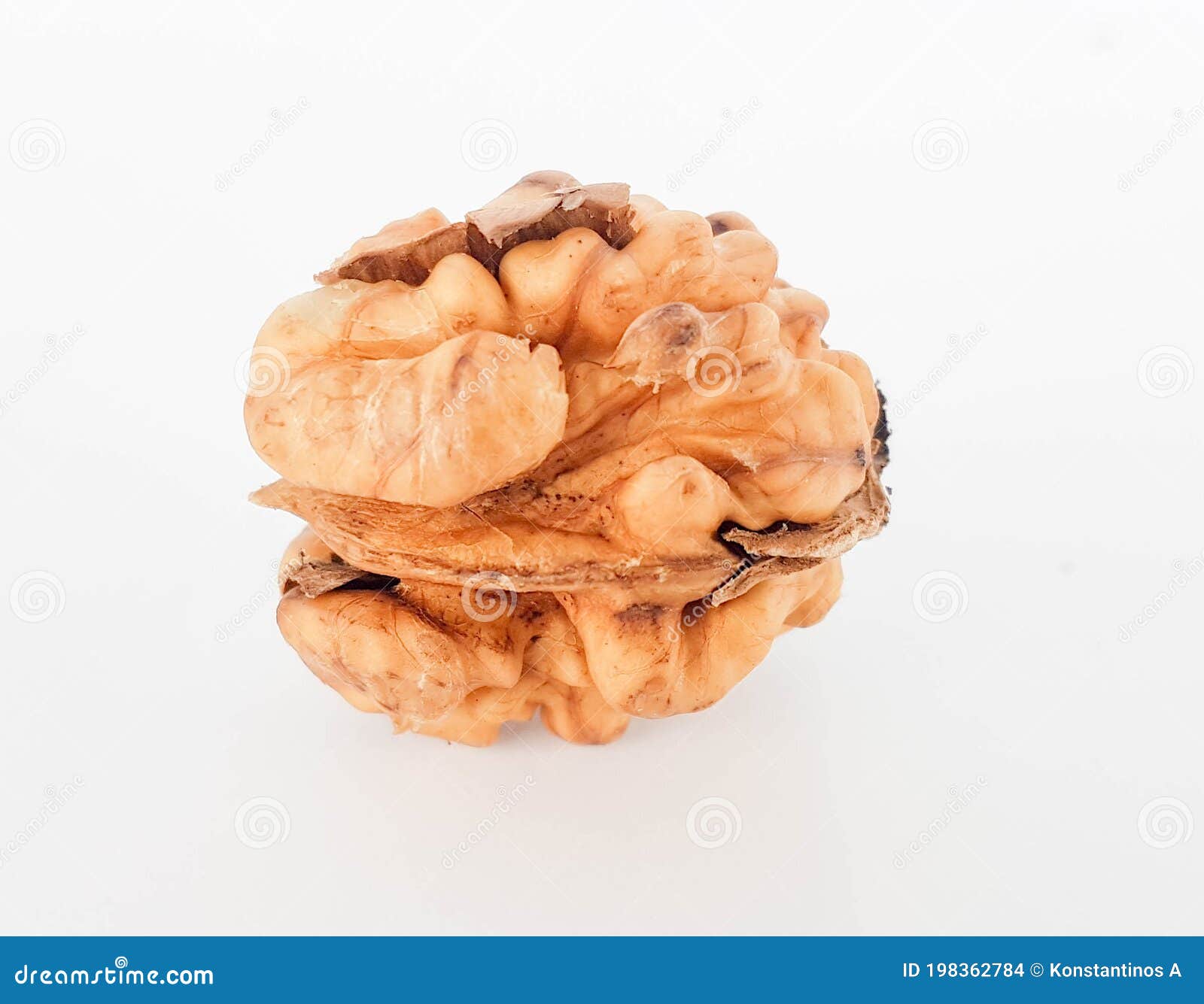 Walnut Nuts without Shell Isolated Food Background Stock Photo - Image ...