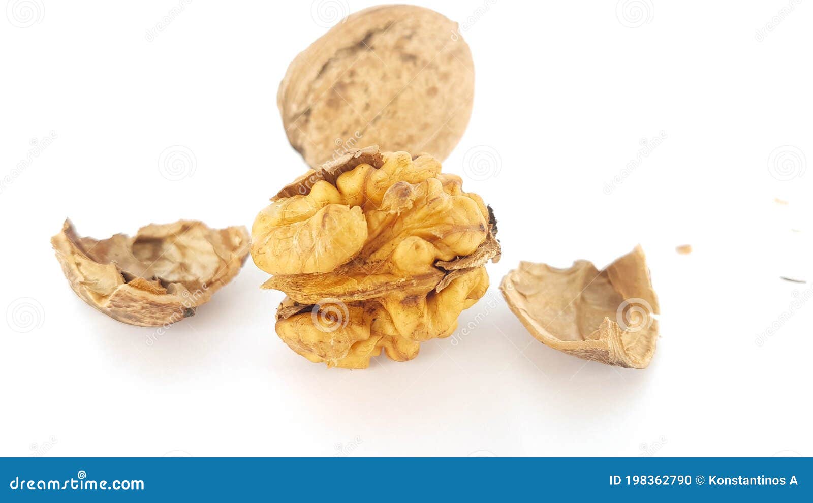 Walnut Nuts without Shell Isolated Food Background Stock Photo - Image ...