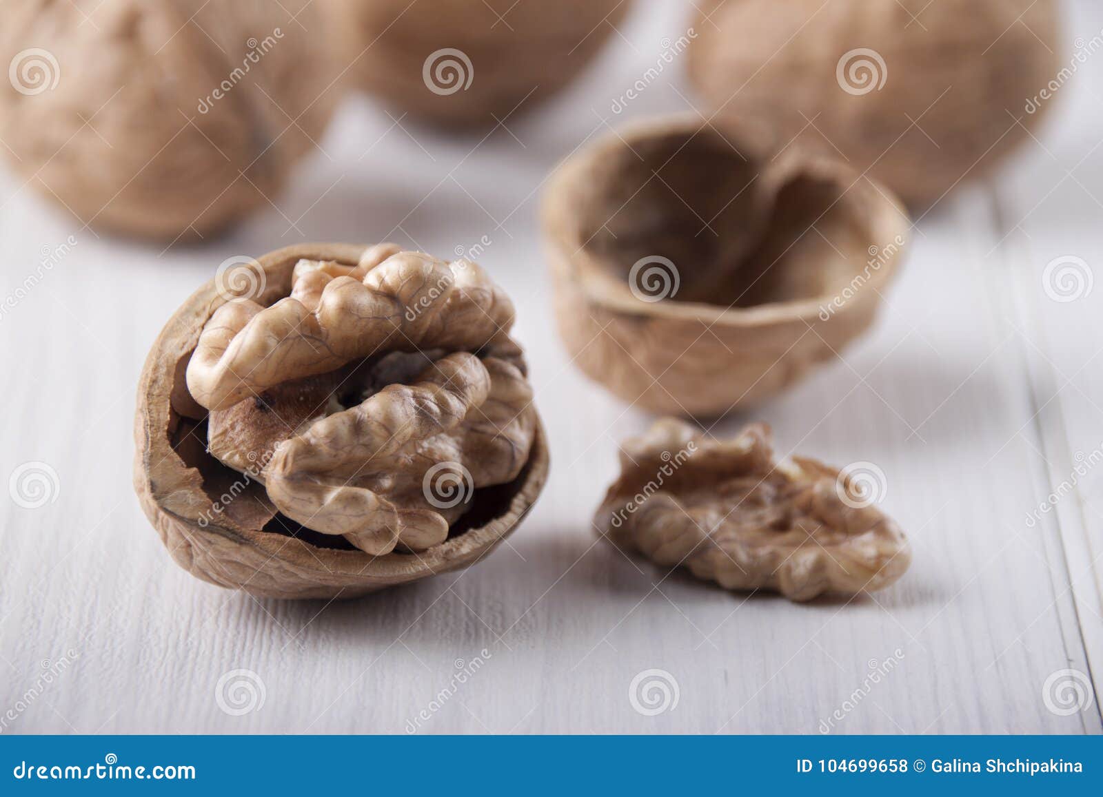 Walnut in Open Form Close-up Stock Photo - Image of walnut, shell ...
