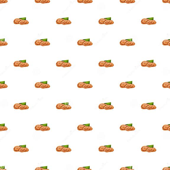 Walnut Pattern Seamless Vector Stock Vector - Illustration of natural ...