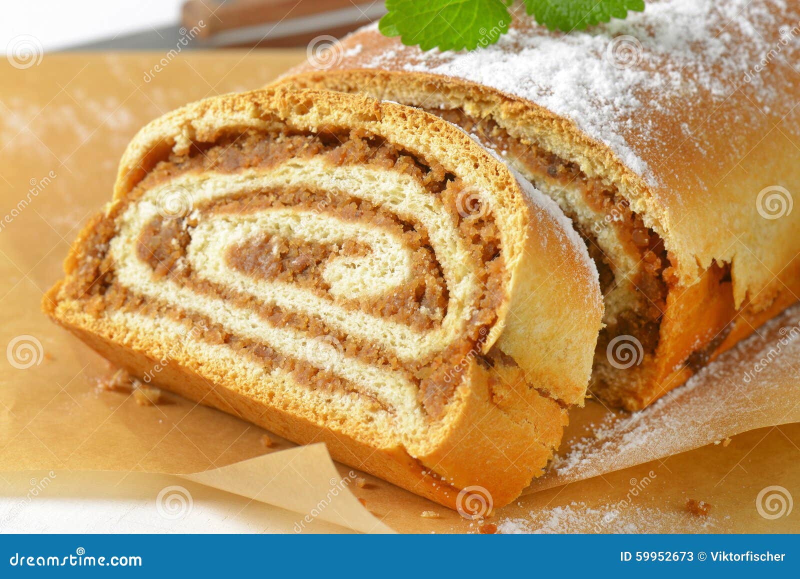 Walnut Roll stock image. Image of paper, loaf, breakfast - 59952673