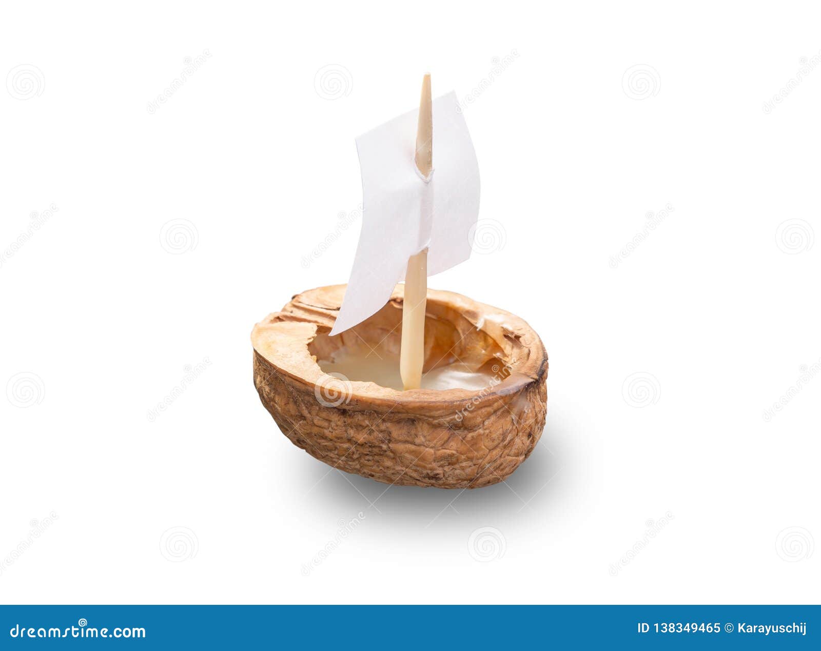 Walnut Shell Boat stock image. Image of ocean, marine - 138349465
