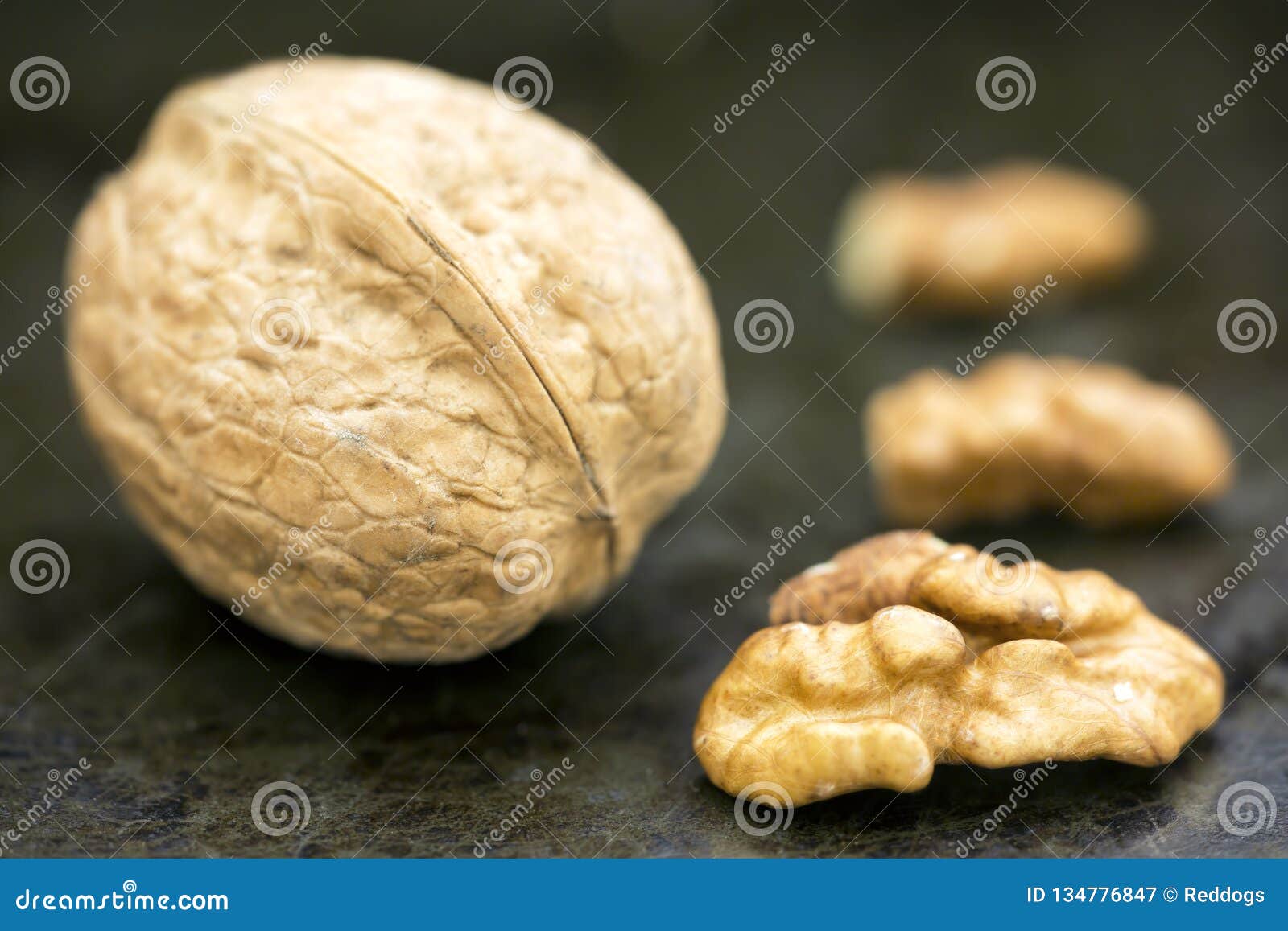 Walnut with and without Shell Stock Image - Image of closeup, health ...