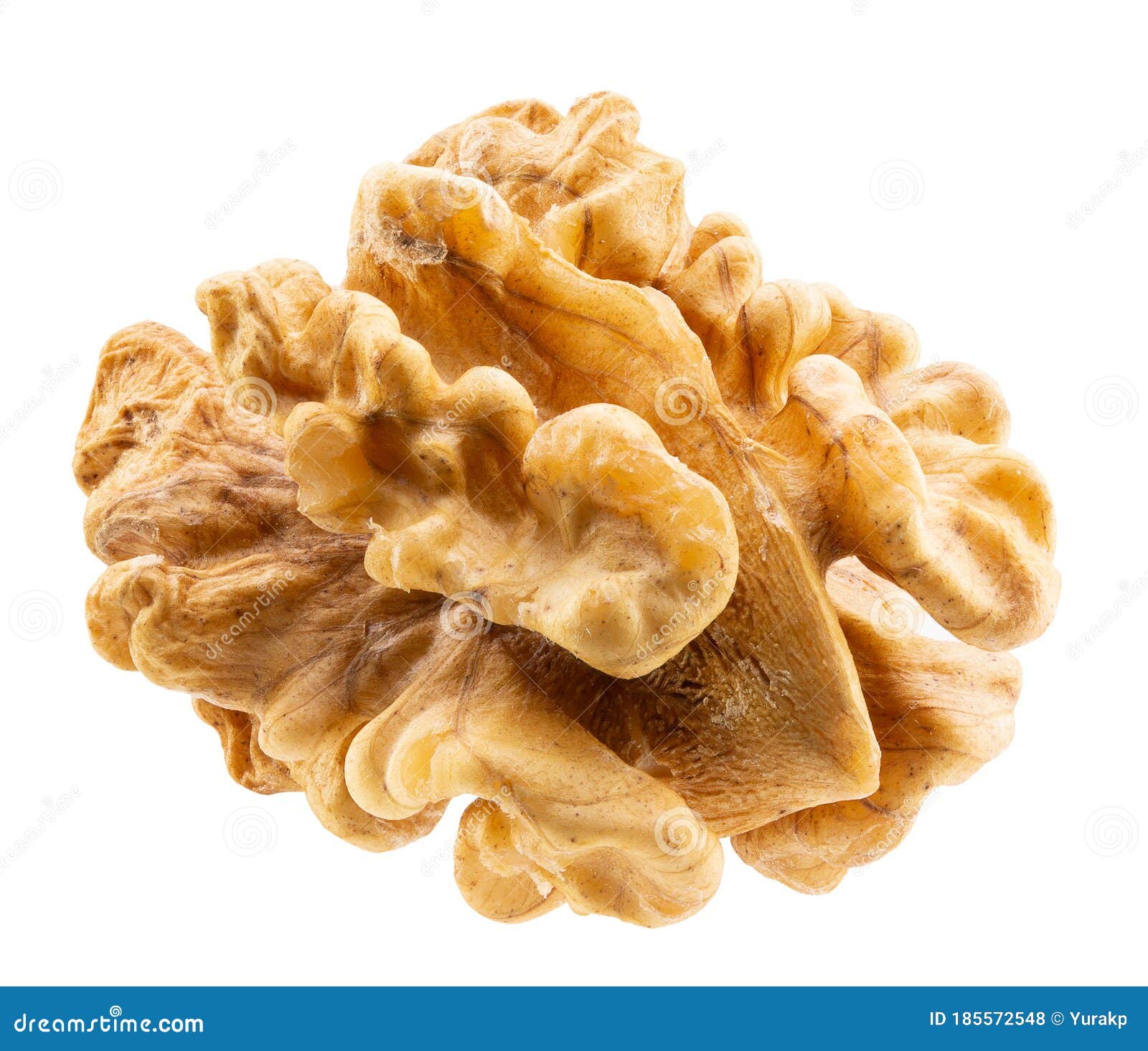 Walnut without Shell Isolated on a White Background Stock Photo - Image ...